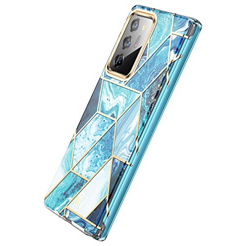 Asuwish Phone Case for Samsung Galaxy Note 20 Ultra 5G Cell Cover Hybrid Luxury Cute Marble Shockproof Full Body Hard Heavy Duty Slim Note20 Plus Notes 20Ultra Note20+ U + 20+ Twenty Not S20 Blue