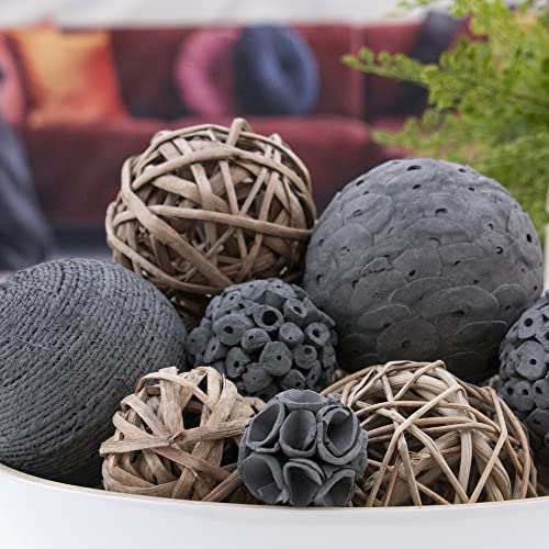 ANDALUCA Large Decorative Vase Filler Bag with Orbs, Balls (Grey)