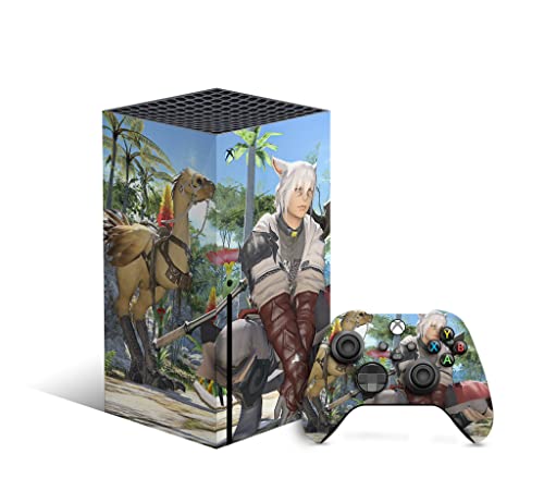 Adventure Fantasy World X-Box-Series-X Skin Set,Fashion Protector Wrap Cover Protective Faceplate Full Set Compatible with X-Box-Series-X Console and Controller Skins