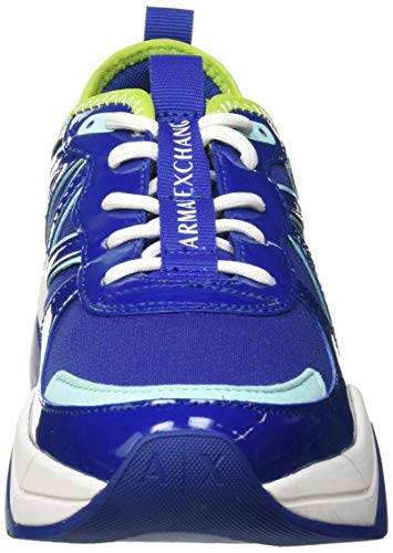 Armani Exchange Women's CHER CHUNKY SNEAKER, Bluette Acqua, 4