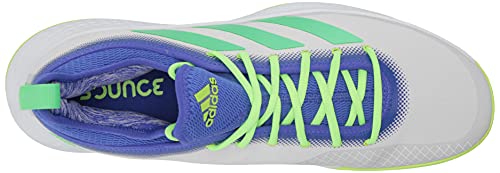 adidas Men's Defiant Generation Racquetball Shoe, White/Screaming Green/Signal Green, 13