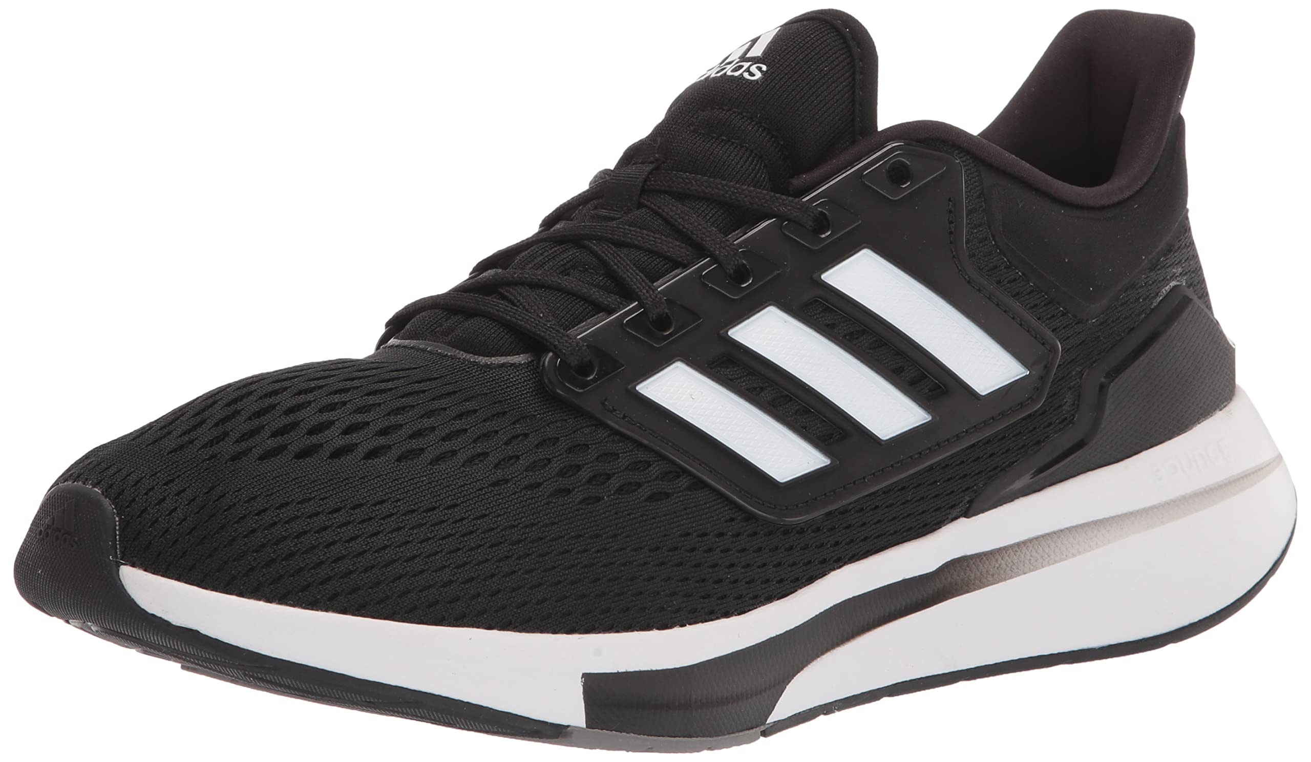 adidas Men's EQ21 Running Shoe, Black/White/Grey, 10.5