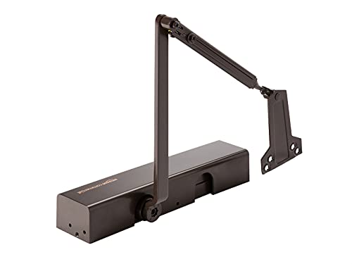 AmazonCommercial Door Closer, Standard arm with Adjustable Size 1-6,BC, PA Bracket,Plastic Cover, Dark Bronze, 2-Pack, ADA Compliant