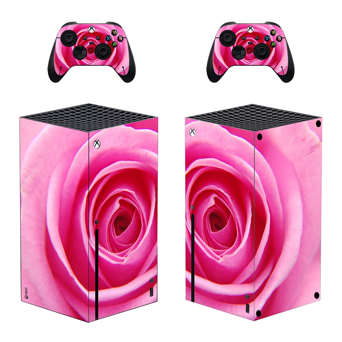 Adventure Games - Rose, Pink - Vinyl Console Skin Decal Sticker + 2 Controller Skins Set - Compatible with Xbox SERIES X