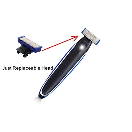 Advanced Hybrid Electric Trimmer and Shaver Rechargeable Heads Razor for Men (2 x Replaceable shaver heads)