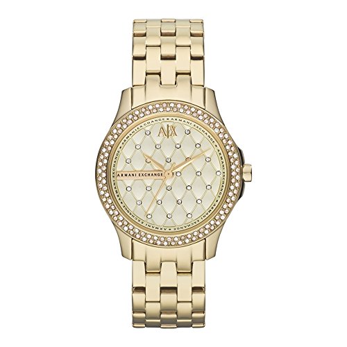 Armani Exchange Ladies Stainless Steel Watch, Color: Gold Tone (Model: AX5216)
