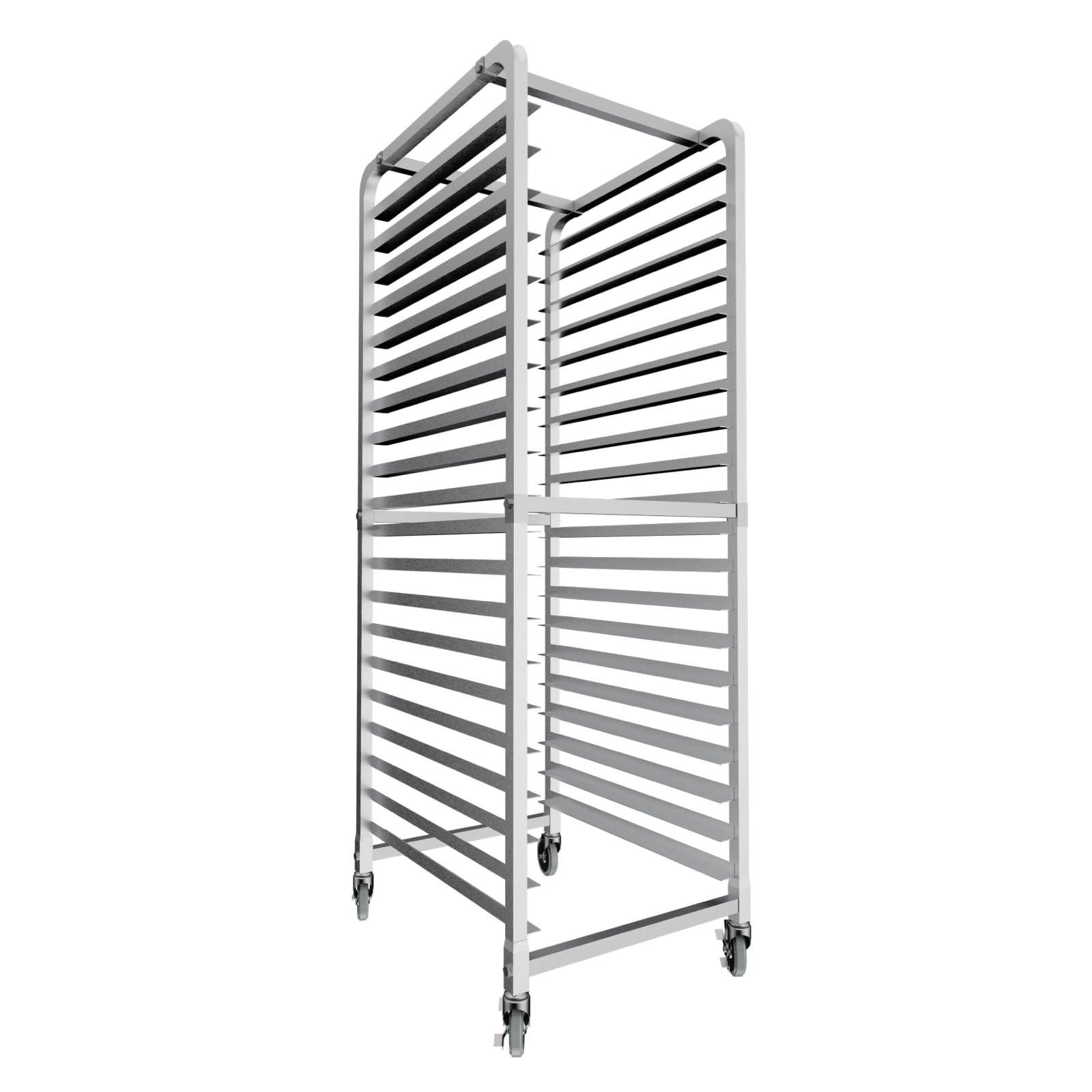 CURTA 10-Tier Heavy Duty Bun Pan Bakery Rack with 5" Wheels, NSF Certified, 26" D x 20" W x 39" H, Storage for Half & Full Sheets, Sheets Not Included