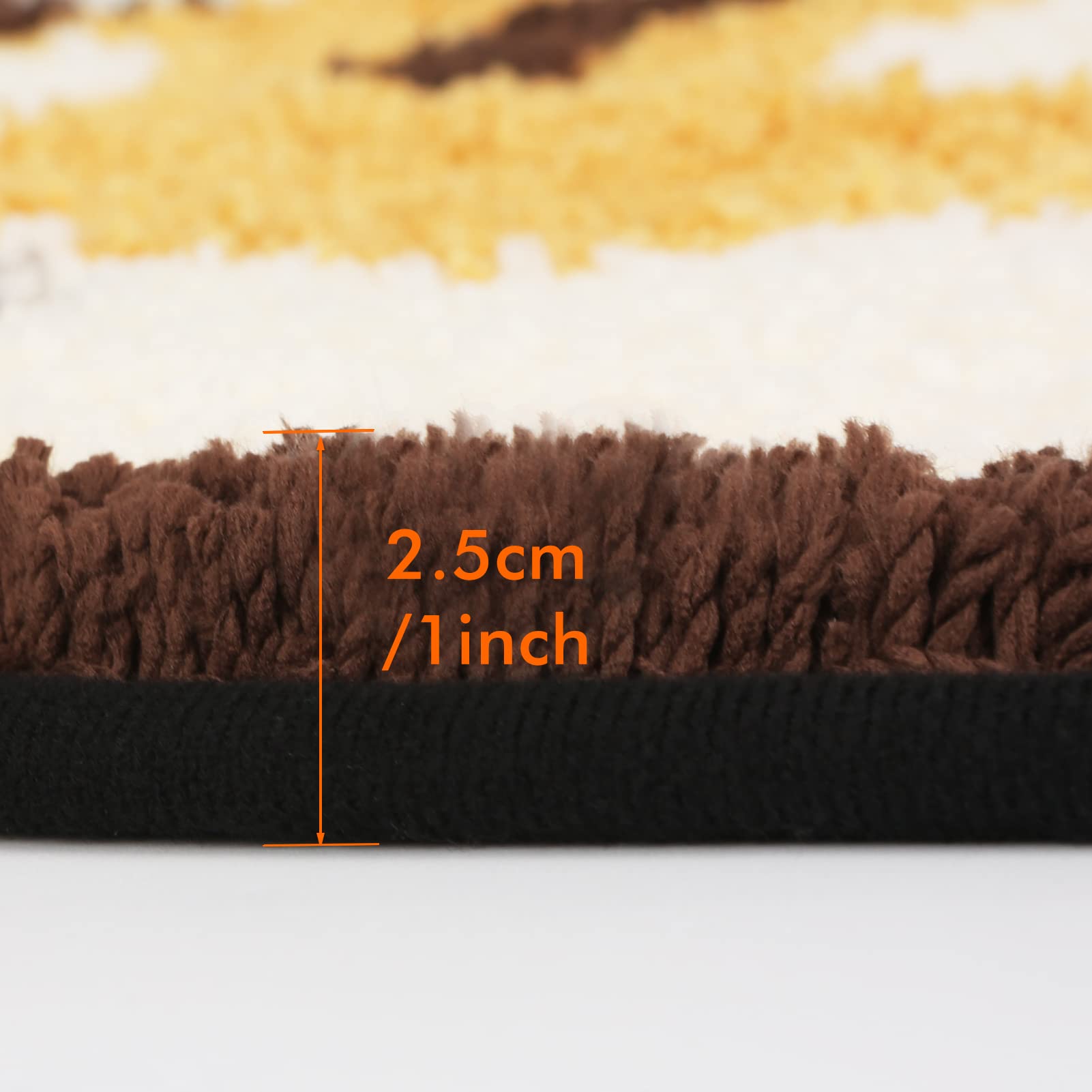Ankah Bathroom Rugs Bath Mat, Luxury Soft Shaggy Microfiber Shower Rug, Absorbent & Slip Resistant Plush Carpets, Hotel Spa Shower & Bathtub Mats, Machine Washable,19.68"x 25.6", Tiger Face