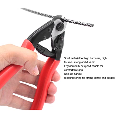 Aoutecen Brake Wire Cut Plier, Sturdy Steel Rebound Spring Brake Cable Cutter Effort Saving for Road Bike