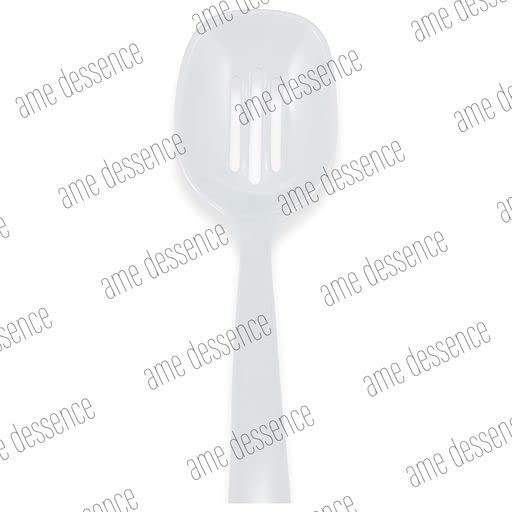 AME D'ESSENCE 12" Melamine Slotted Spoon White Durable and Versatile Kitchen Tool Perfect for Straining Stirring Serving Scratch-Resistant and Non-Stick Surface Ergonomic Handle for Comfortable Grip
