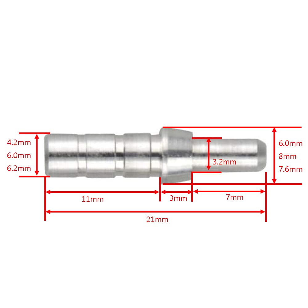 AMEYXGS 50pcs Arrow Pin Nock Bushing DIY Arrow Nock Pins Adapter for ID 6.2mm/6.0mm/4.2mm Arrow Shaft DIY Archery (4.2)