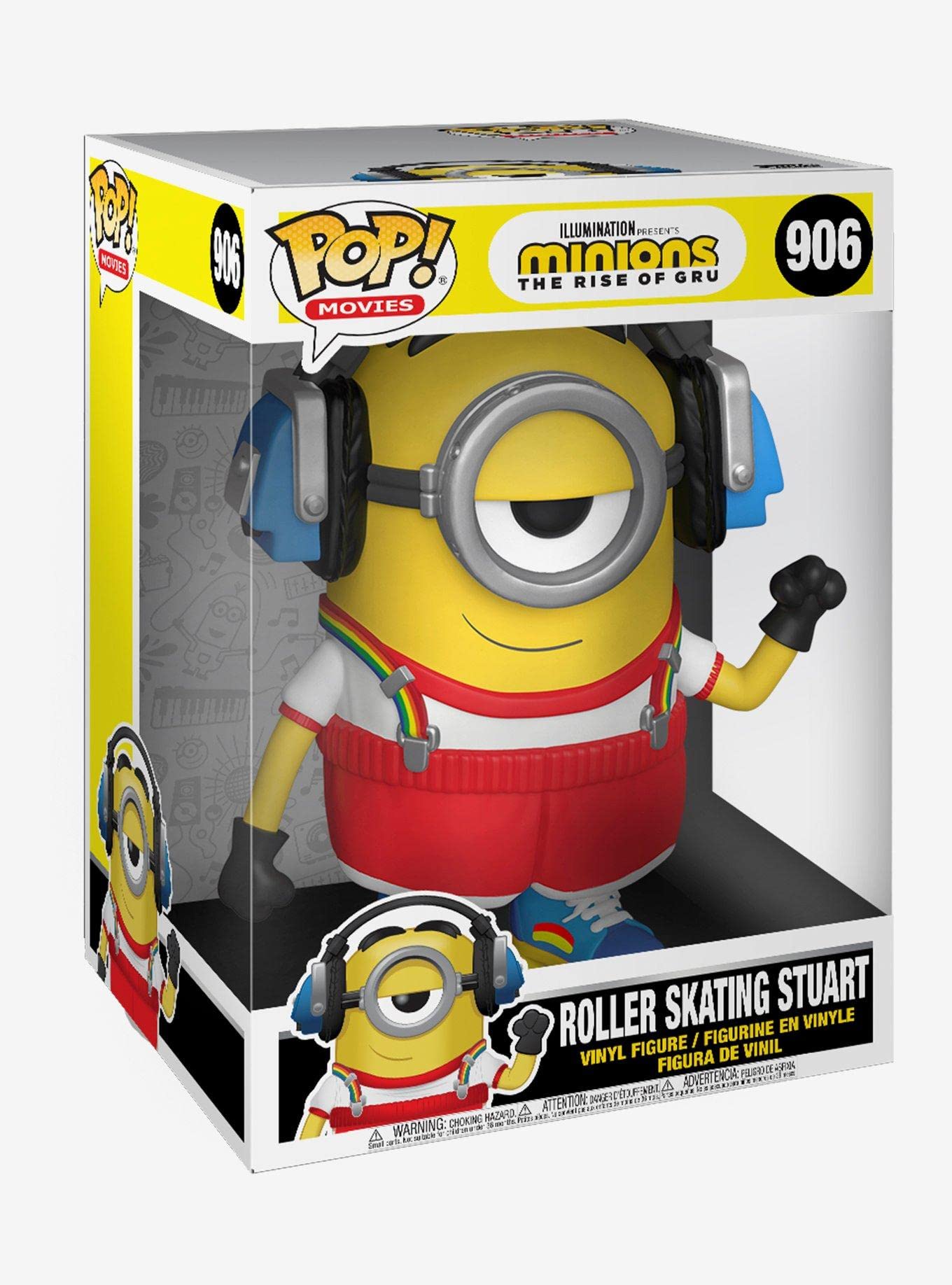 Funko Pop! Movies: Minions: The Rise of Gru - Roller Skating Stuart 10", Multicolor