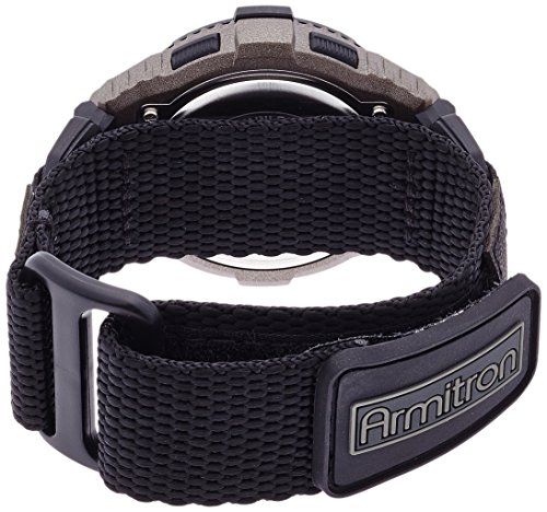 Armitron Sport Men's 40/8330BLK Brown Accented Digital Chronograph Black Nylon Strap Watch