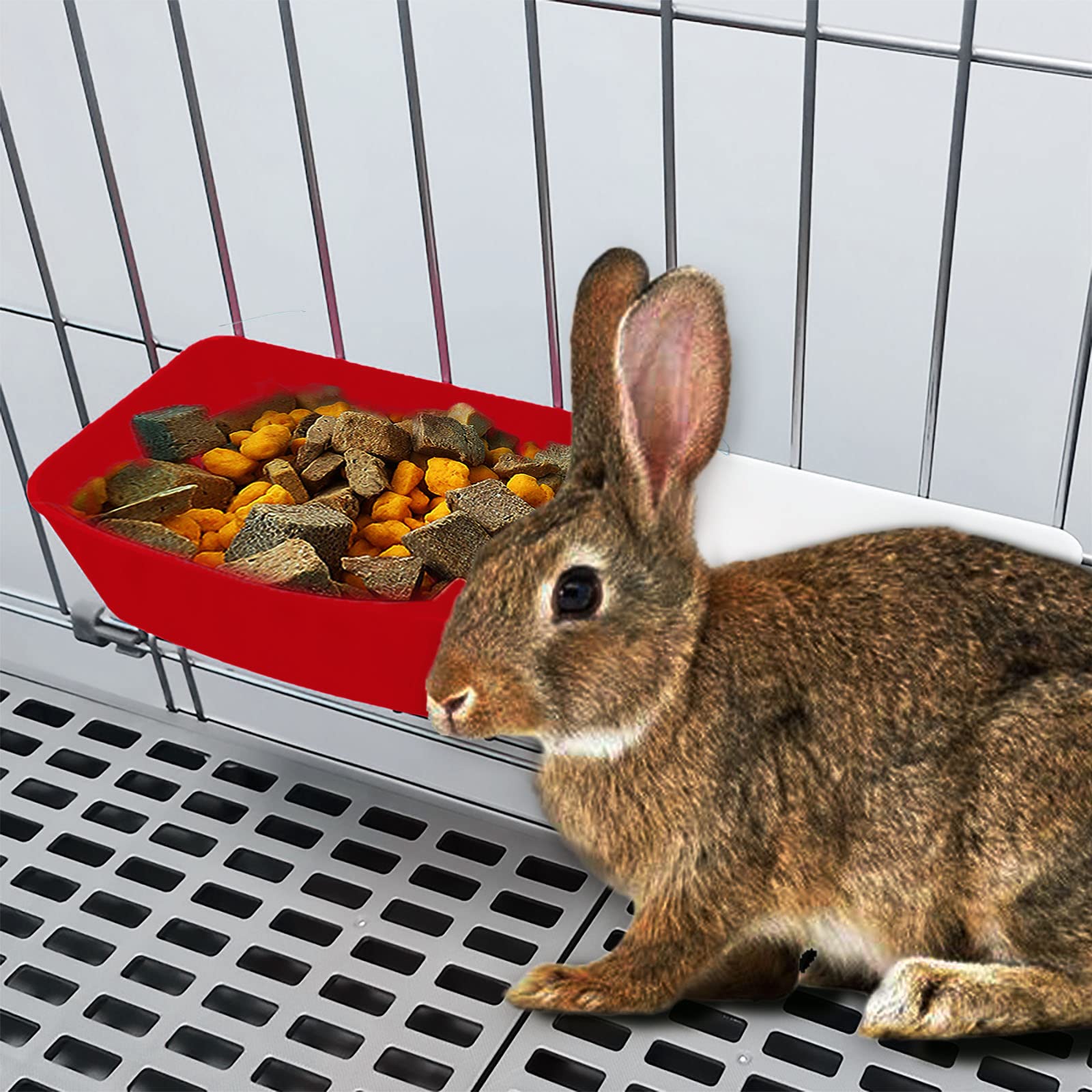 AMZSYLV 26 Pack Rabbit Feeder Waterer Chicken 21 oz Food Water Cage Cups Puppy Cat Hanging Feeding Dish Coop Bowl Watering Container Treats Drinker for Pigeon Bird Bath Basin Hamster Bed