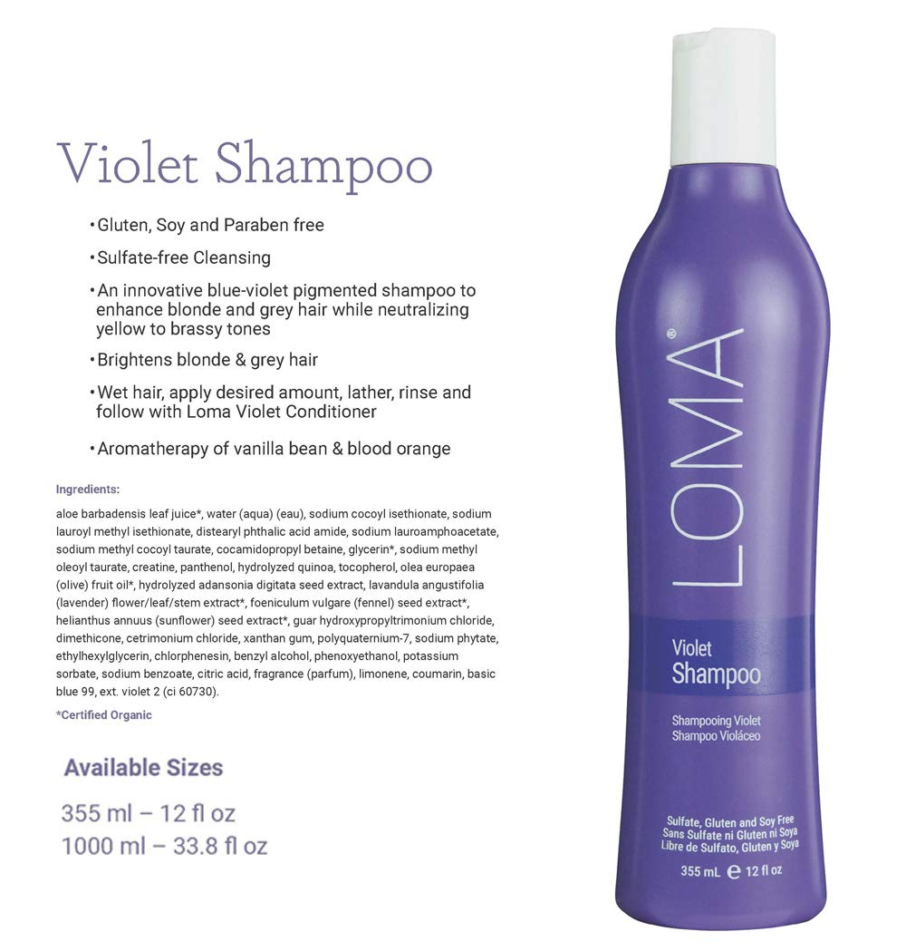 Loma Violet Shampoo 33 ounce (Sulfate, Paraben and Gluten FREE)
