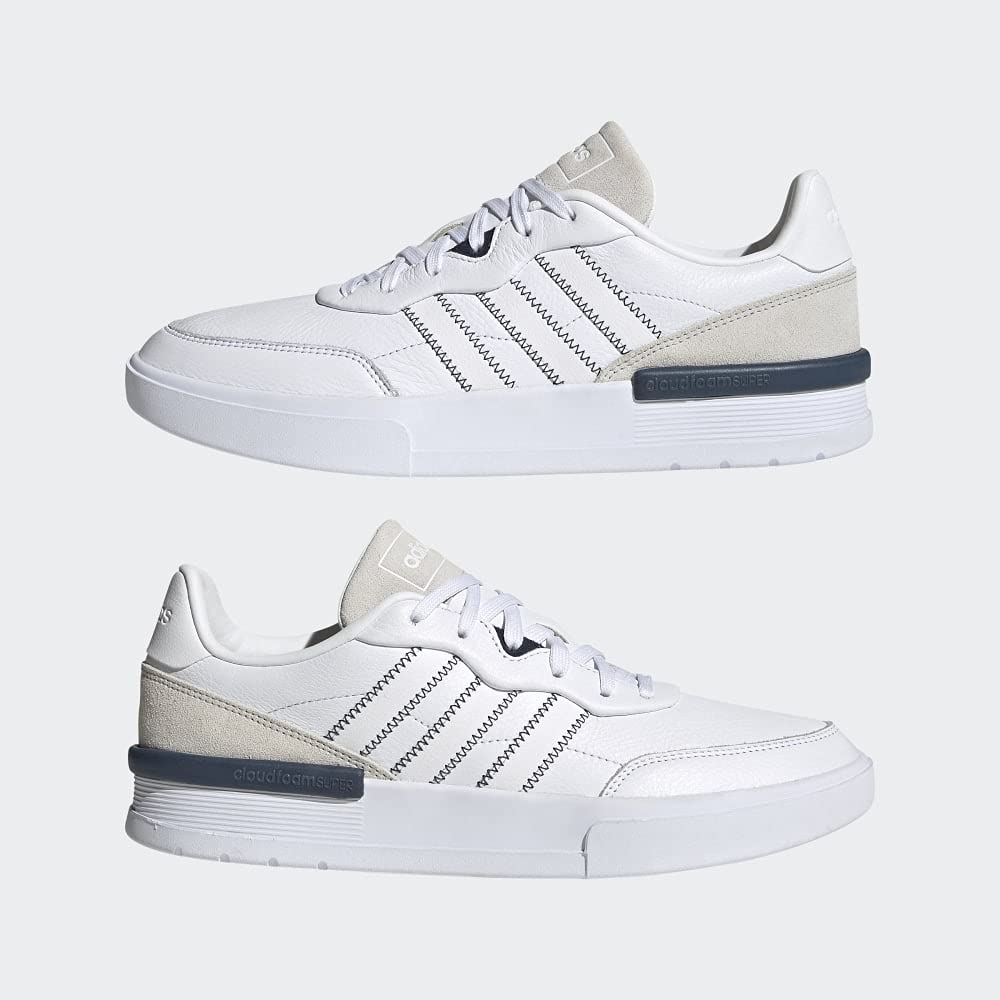 adidas Men's Futurecourt Racquetball Shoe, White/White/Sonic Ink, 10
