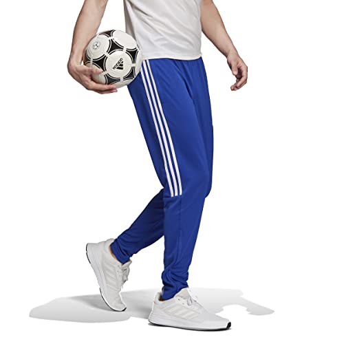 adidas Men's Aeroready Sereno Slim Tapered-Cut 3-stripes Pants, Team Royal Blue, Large