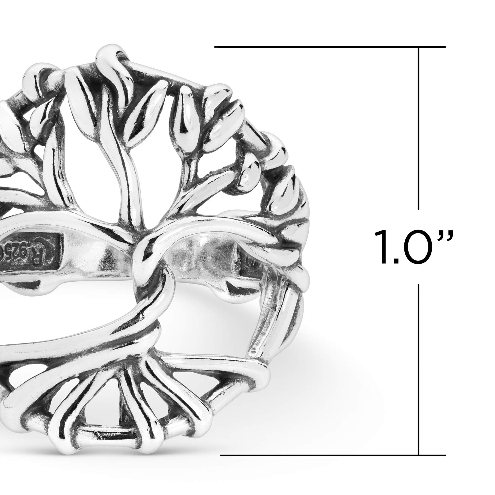 American West Sterling Silver Twisted Vine Tree of Life Ring Size 10