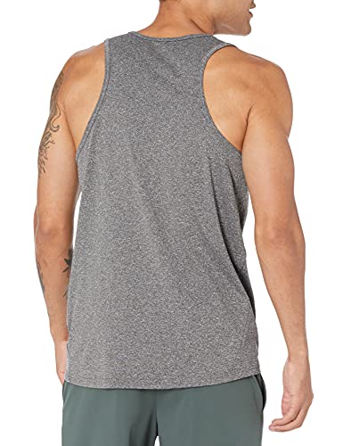Amazon Essentials Men's Tech Stretch Tank T-Shirt, Black Heather, Large
