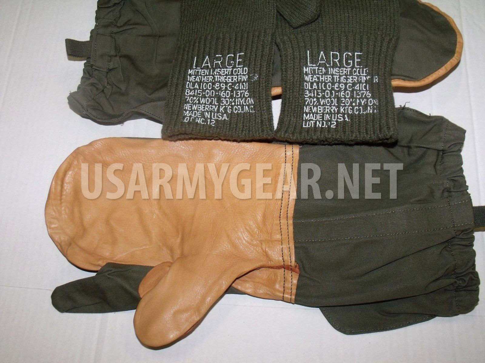 Army Cold Weather Military Trigger Finger Hunting Sniper Gloves Mitten Insert L Large