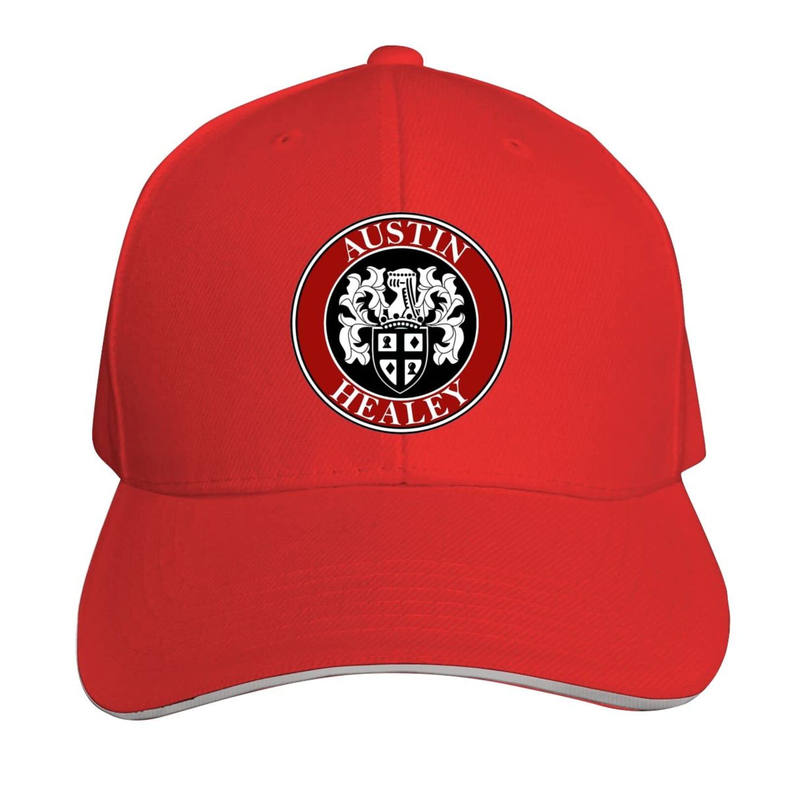 Austin-Healey Baseball Hat Funny Sports Hats Trucker Cap Retro Adjustable Magic Buckle Dad Caps Red