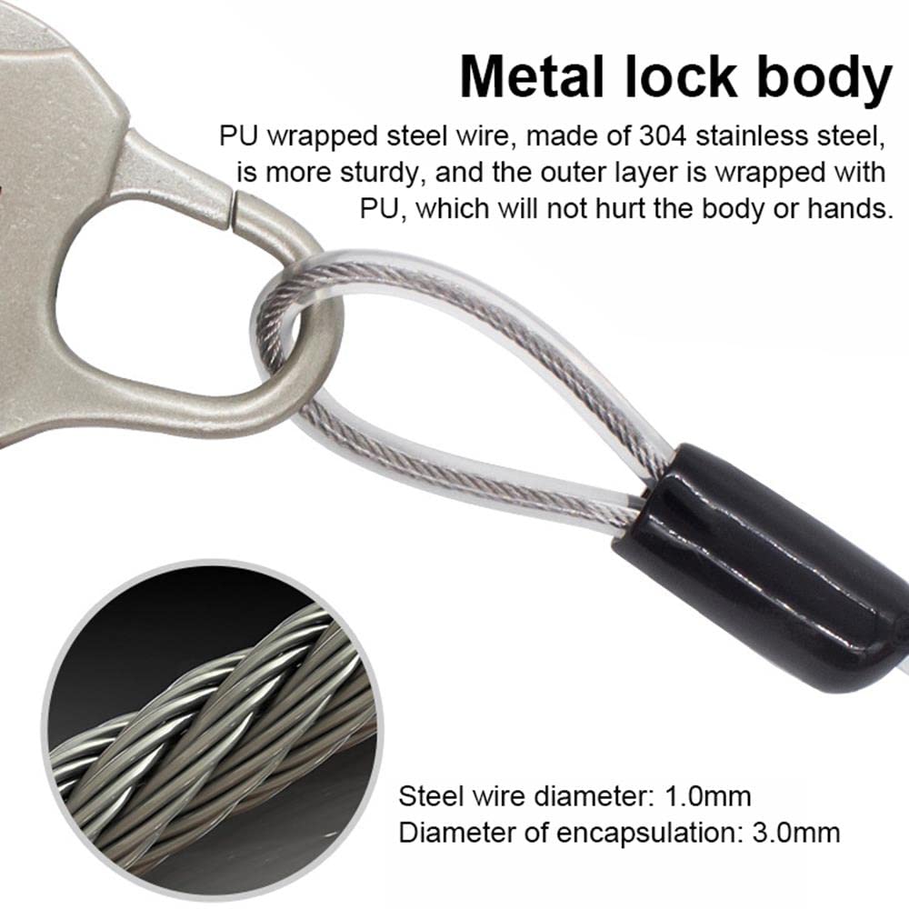 Bicycle Lock 108 Steel Wire Password Lock Electric Motorcycles Cupboard Padlock Anti Theft Lock Chain Cable Helmet Lock
