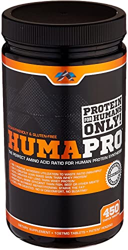 ALR Industries Humapro | Whole Food Protein Equivalent, Protein Matrix Formulated for Humans, Essential Amino Acids, Easy Digestion, Lean Muscle Gain | 450 Tablets/ 90 Serving