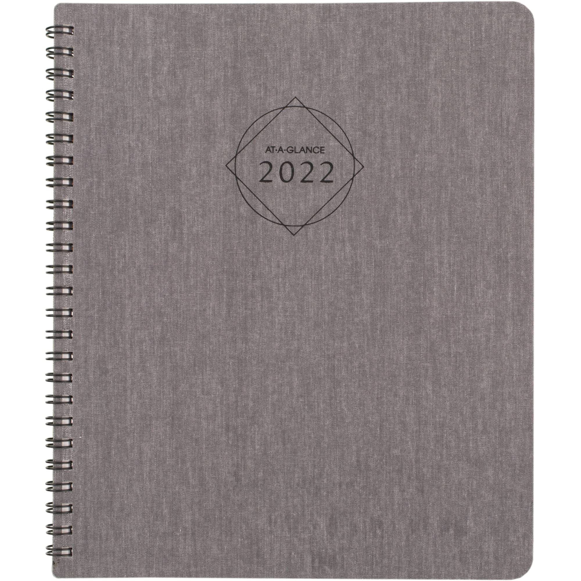 AT-A-GLANCE 2022 Weekly & Monthly Planner by AT-A-GLANCE, 7" x 8-3/4", Medium, Divided Format, Elevation, Black (75546L05)