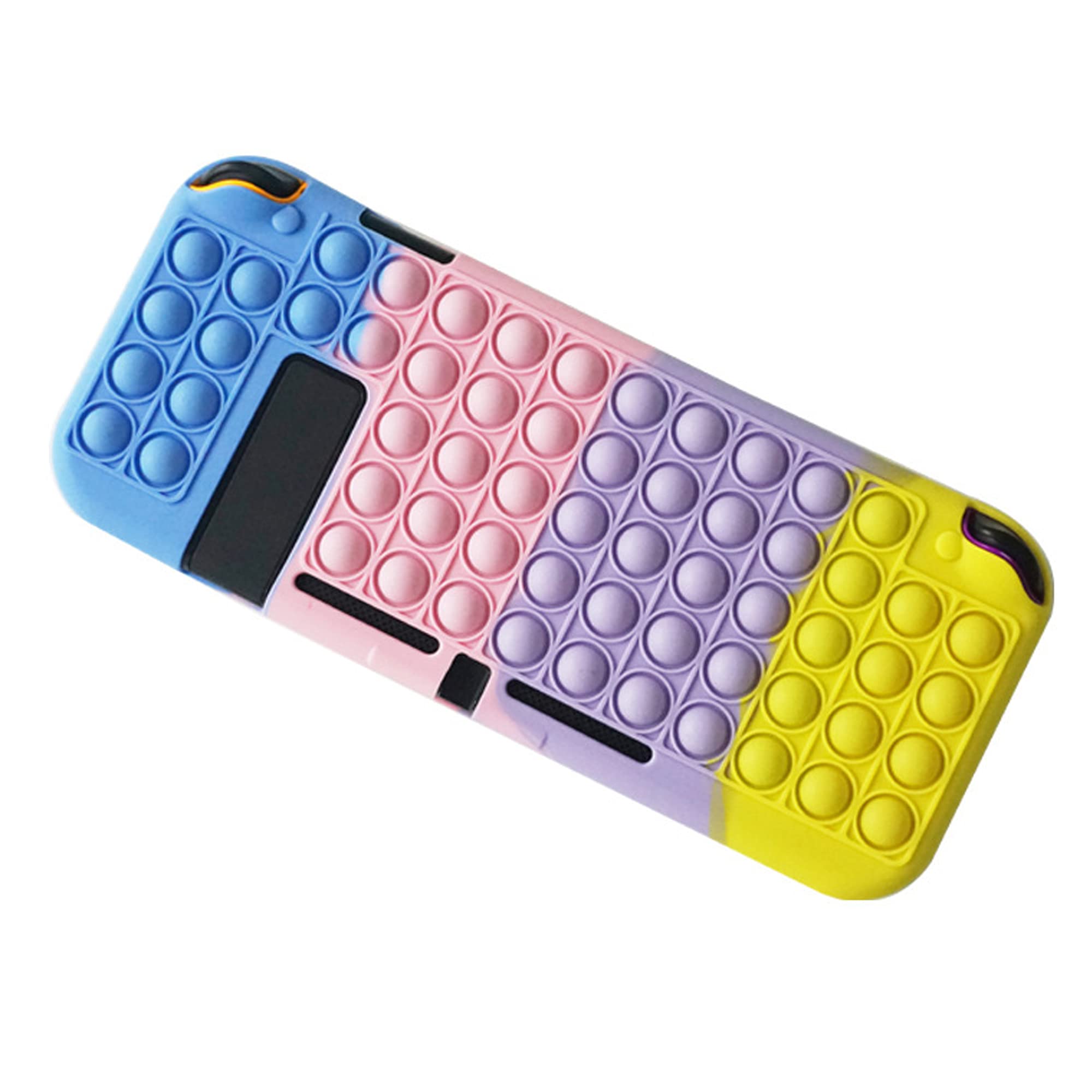 Awasa Push Pop Bubble Fidget Sensory Toy Switch Protective Case Compatible with Nintendo Switch, Hard Shell Cover Case for Switch Console and Joy-Con (Colorfull)
