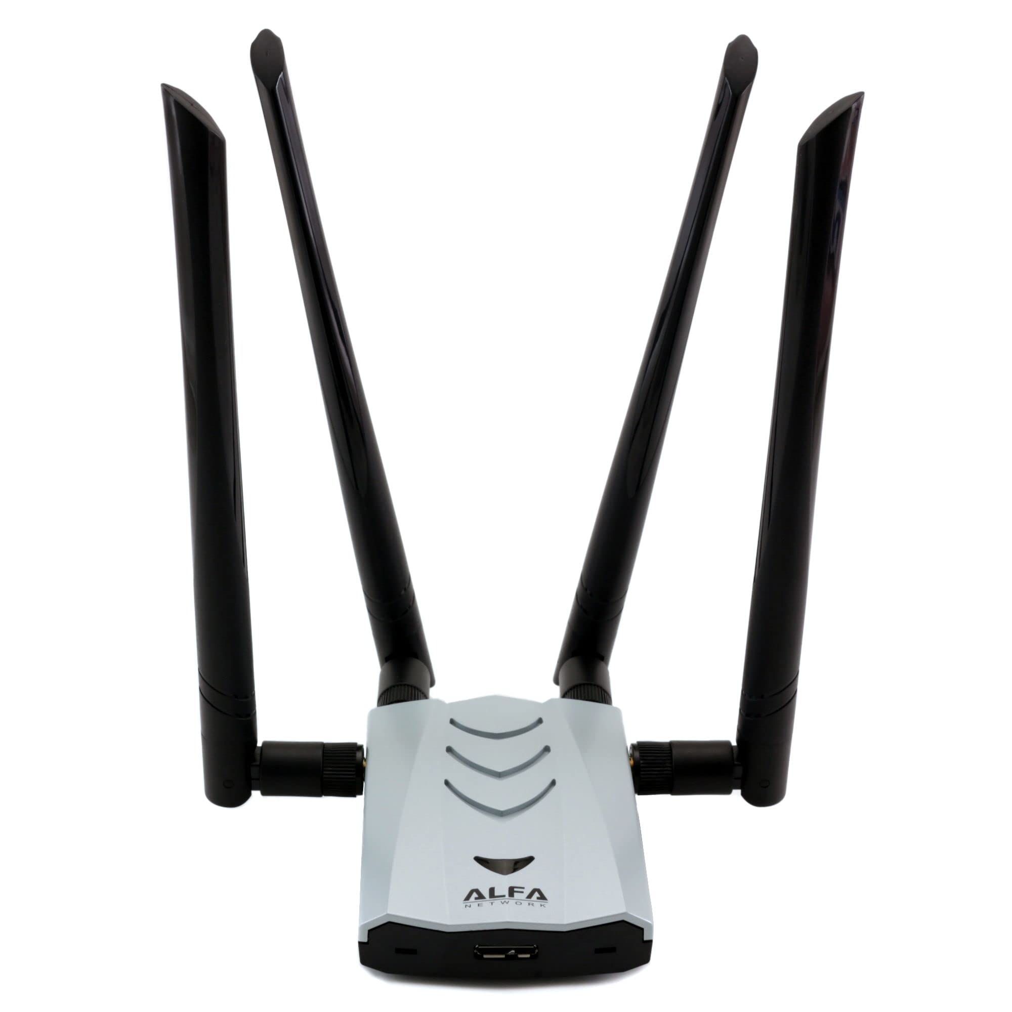 ALFA AC1900 WiFi Adapter - 1900 Mbps 802.11ac Long-Range Dual Band USB 3.0 Wi-Fi Network Adapter w/4x 5dBi External Dual-Band Antennas, TAA Compliant