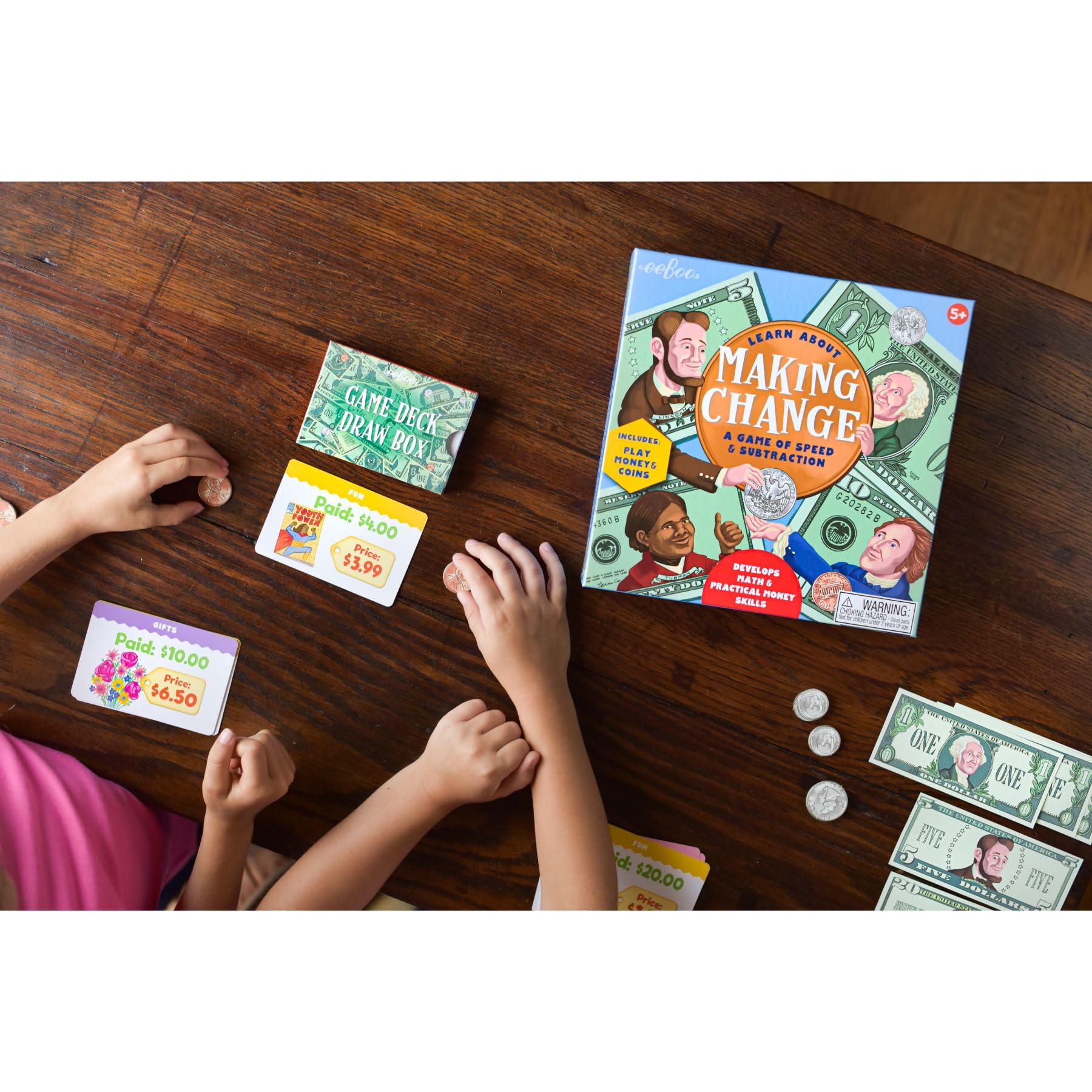eeBoo: Making Change Game, Develops Math and Practical Money Skills, Educational Game That Allows for Skills to Form, Perfect for Ages 5 and up