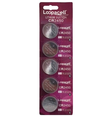 LOOPACELL Lithium 3V Batteries CR2450 5 Pack