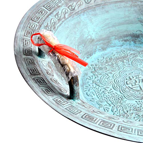 American-Brand Fristaden Lab Resonance Bowl, Learn How Sound Waves Work, Bronze, Engraved with Han Dragons, Chinese Spouting Bowl for Classroom Education, Science Experiments