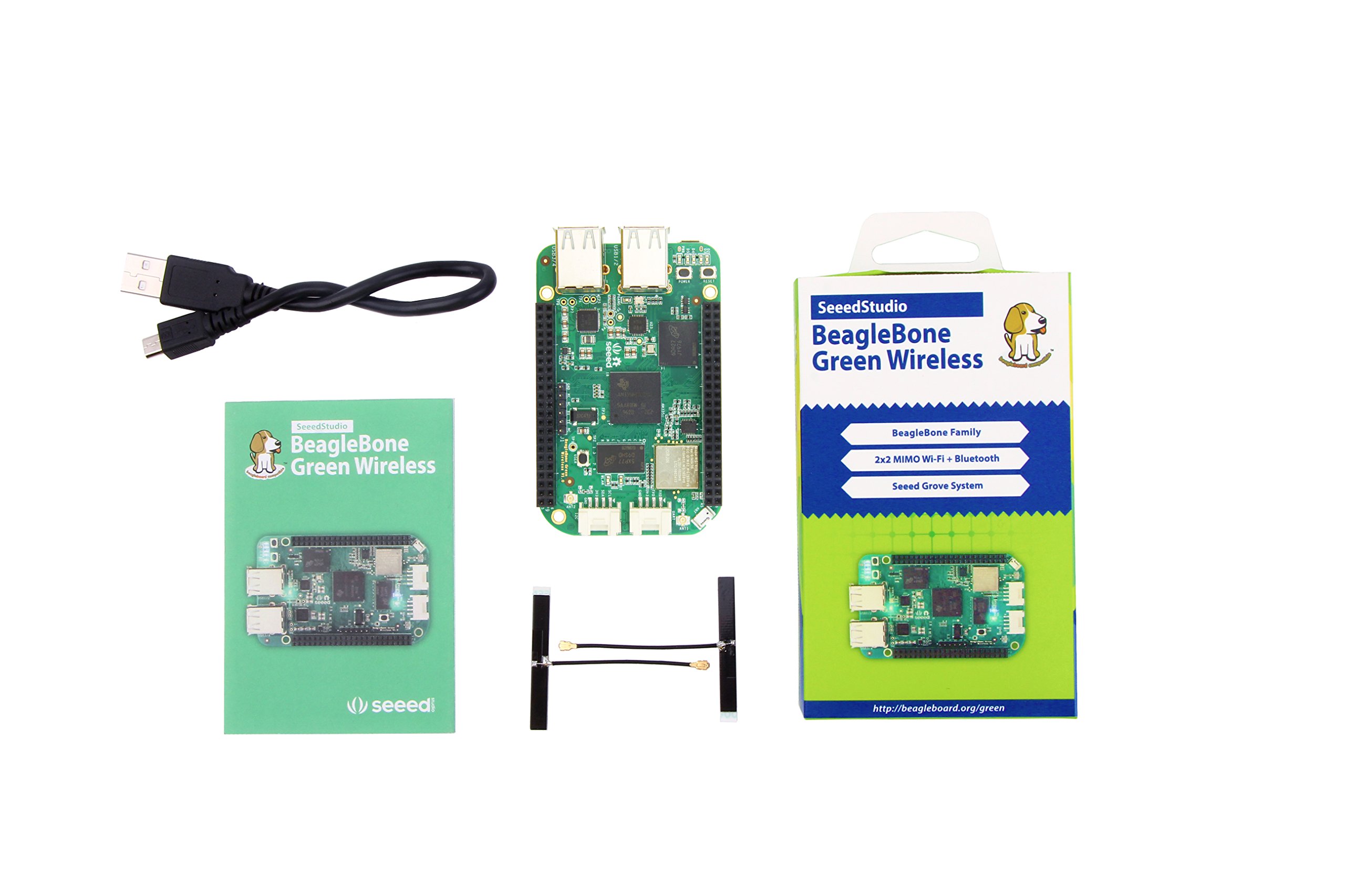 seeed studio BeagleBone Green Wireless Development Board(TI AM335x WiFi+BT) with USB Cable