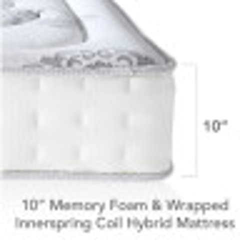 Classic Brands Decker Memory Foam and Innerspring Hybrid 10-Inch Mattress, Mattress in a Box, California King