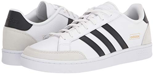 adidas Men's Grand Court SE Tennis Shoe, White/Black/Orbit Grey, 9
