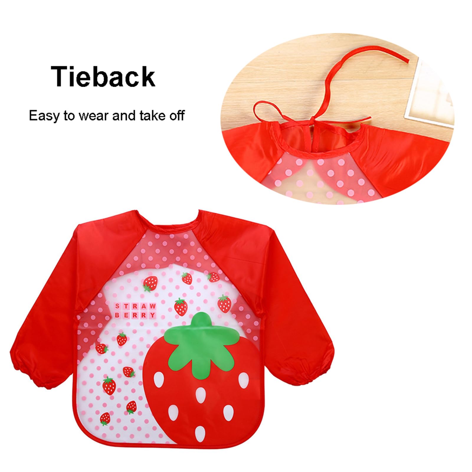 EchoDone 6 Packs Waterproof Children's Art Smock Kids Painting Aprons Long Sleeve Smock for Eating 1-4 Years