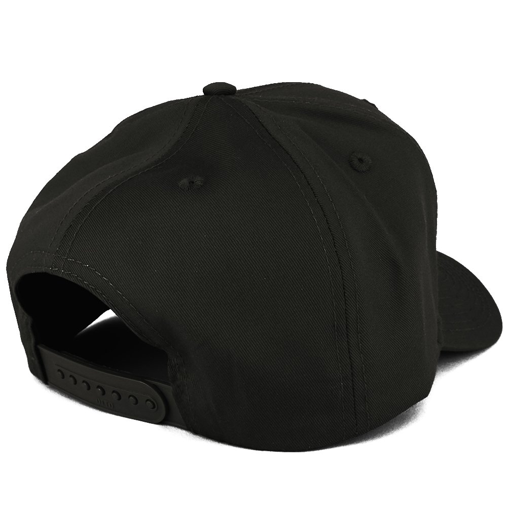 Armycrew XXL Oversize High Crown Adjustable Plain Solid Baseball Cap - Black