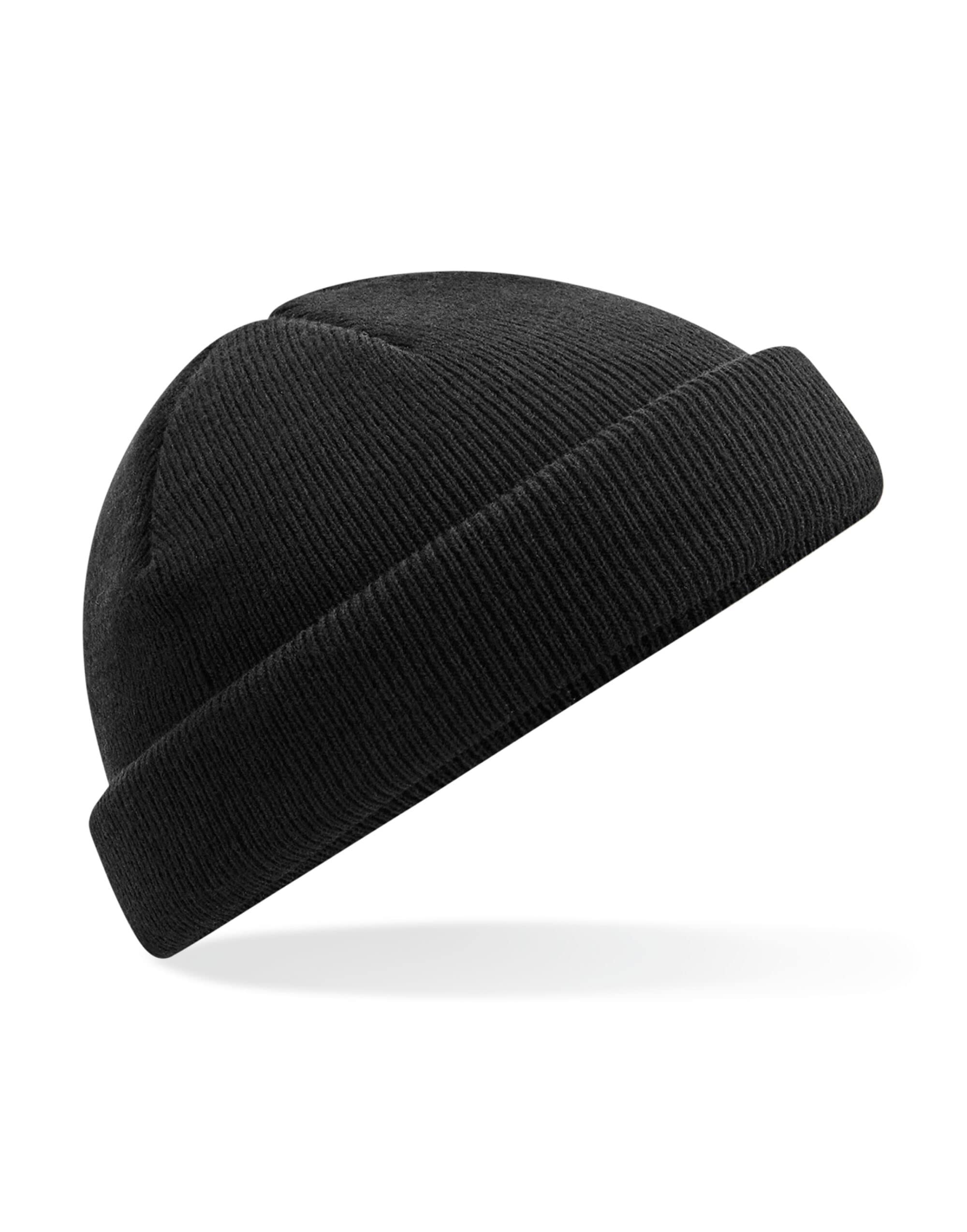 Beechfield mens B43R Recycled Mini Fisherman Beanie, Black, Small-X-Large
