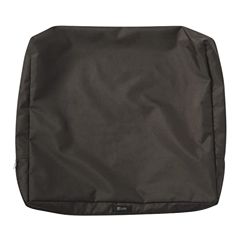 Classic Accessories Ravenna Water-Resistant 25 x 22 x 4 Inch Patio Back Cushion, Espresso, Outdoor Loveseat Cushions