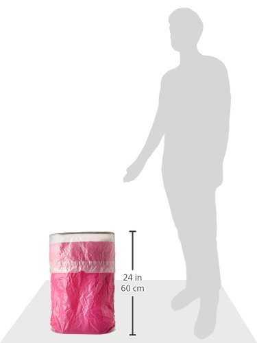 Amscan Bright Pink Flings Plastic Bin - 22" x 15" (Pack of 5) - Stylish & Convenient Portable Waste Solution for Events & Parties