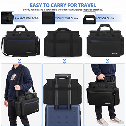 AKOZLIN Protector Gig Bag Controller Travel Shoulder Bag 16.2”×4.3”×13”Fits for AKAI MK3/Numark Party mix II/DDJ 200/Ableton push 2/Inpulse 200/Denon DJ PRIME GO