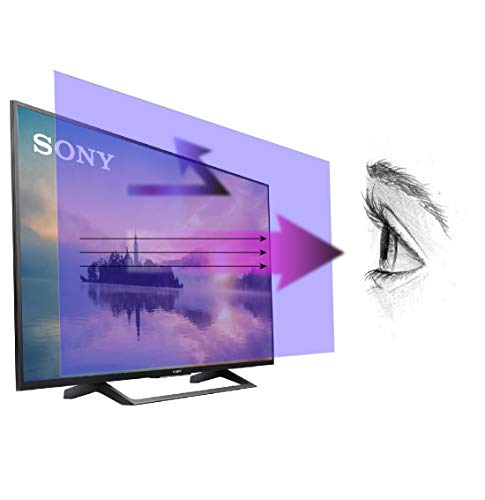 Anti Blue Light Screen Protector for 55 Inches TV. Filter out Blue Light that relieve computer eye strain and help you sleep better (Ultra Clear Screen Protector, Not Anti-Glare)