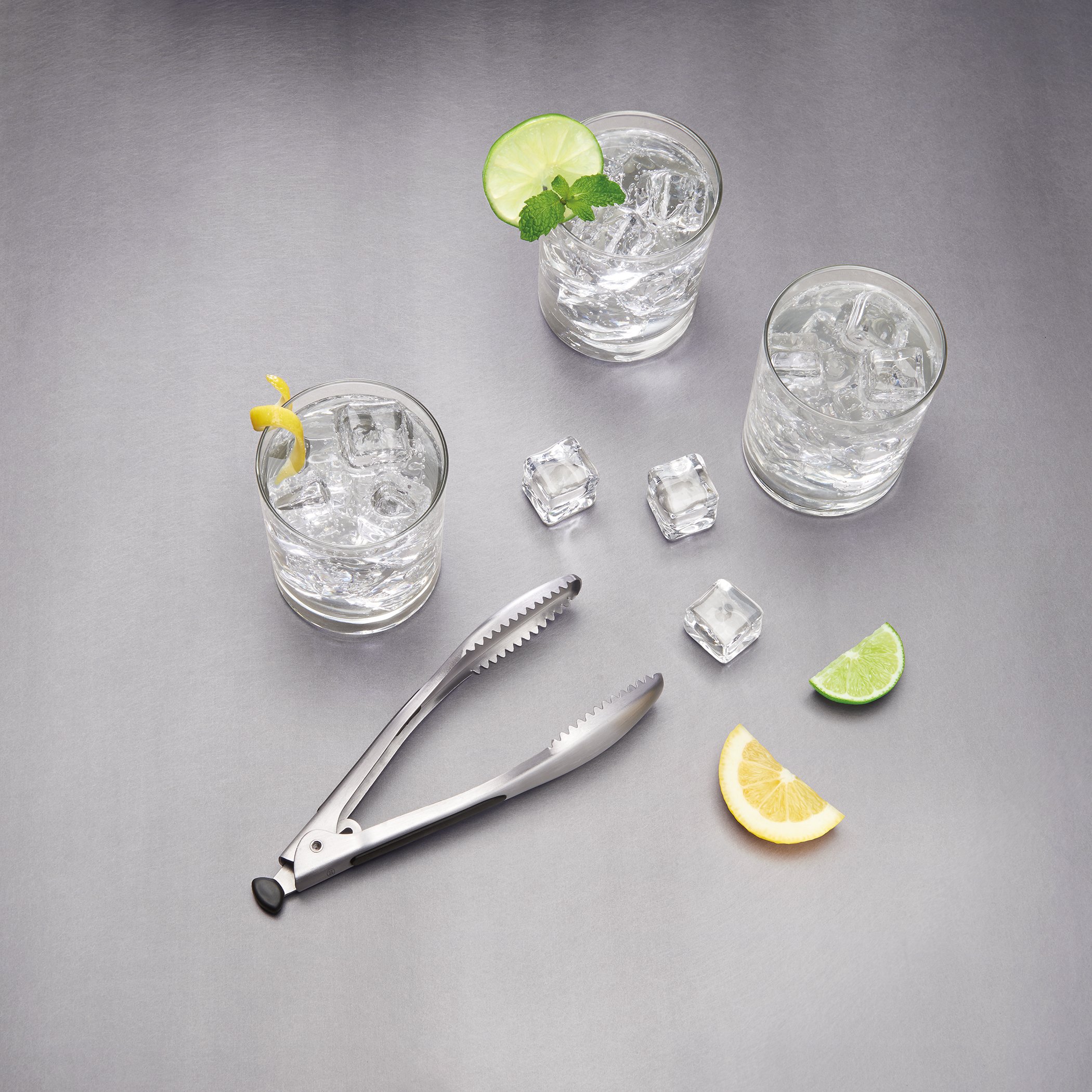 OXO Ice Bucket and Tongs Set - Brushed Stainless Steel