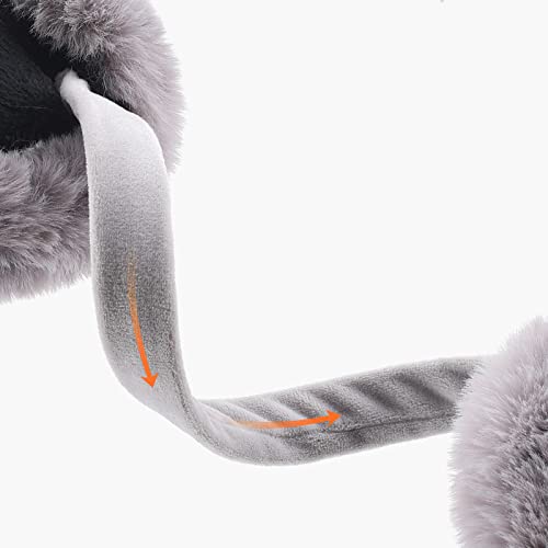 Avilego Winter Fleece Furry Ear Warmers Earmuffs Foldable Earmuffs for Cold Weather