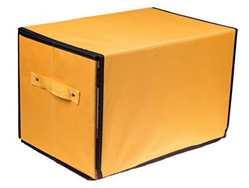Clever Creations Collapsible Toy Storage Organizer and Play Mat for Kids - Perfect Toy Chest for Organizing Books, Toys, Games, and more - Construction Site Theme