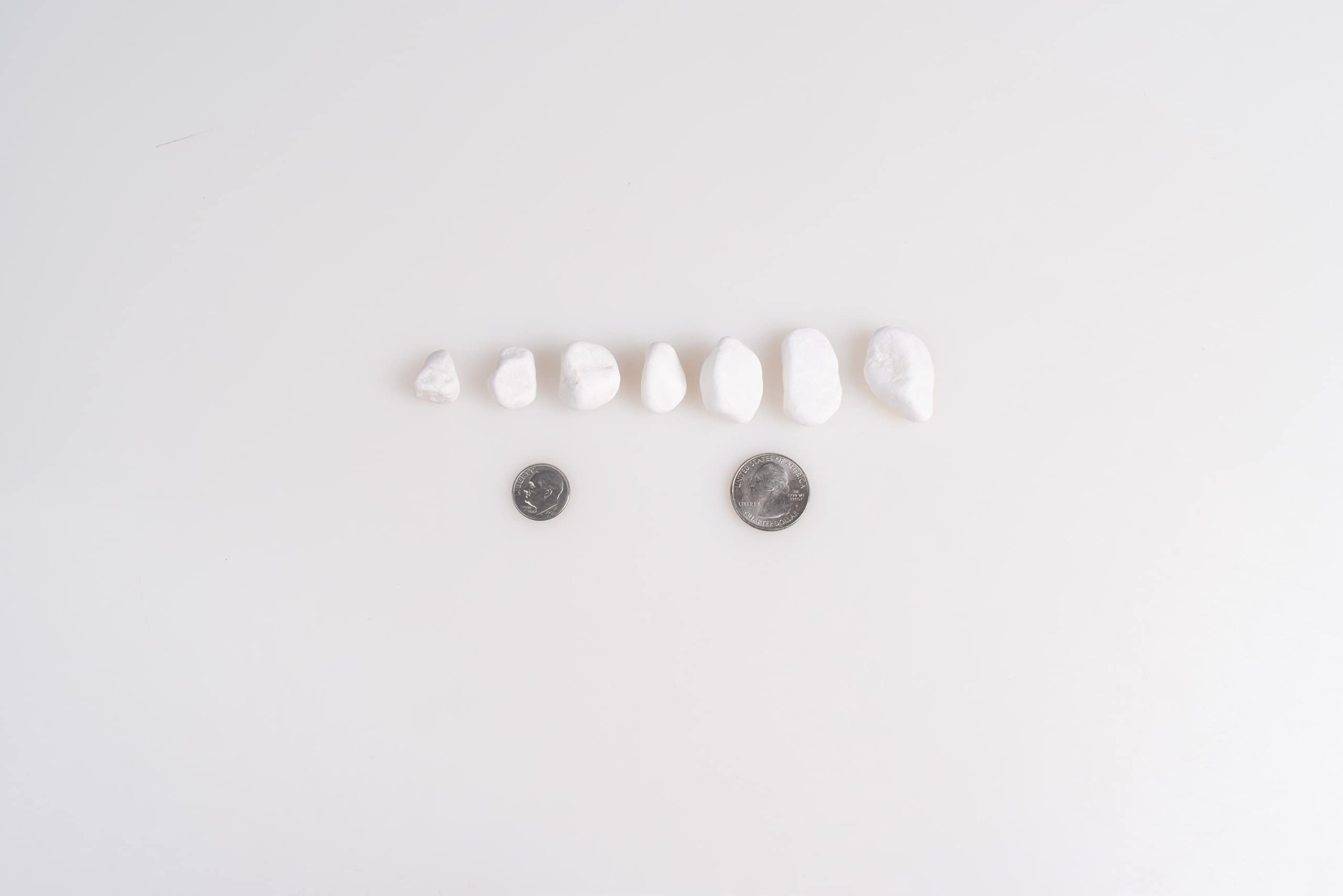 Enhance a Fire 1.50 inch-2 inch Marble Stones - White (5 lbs.)