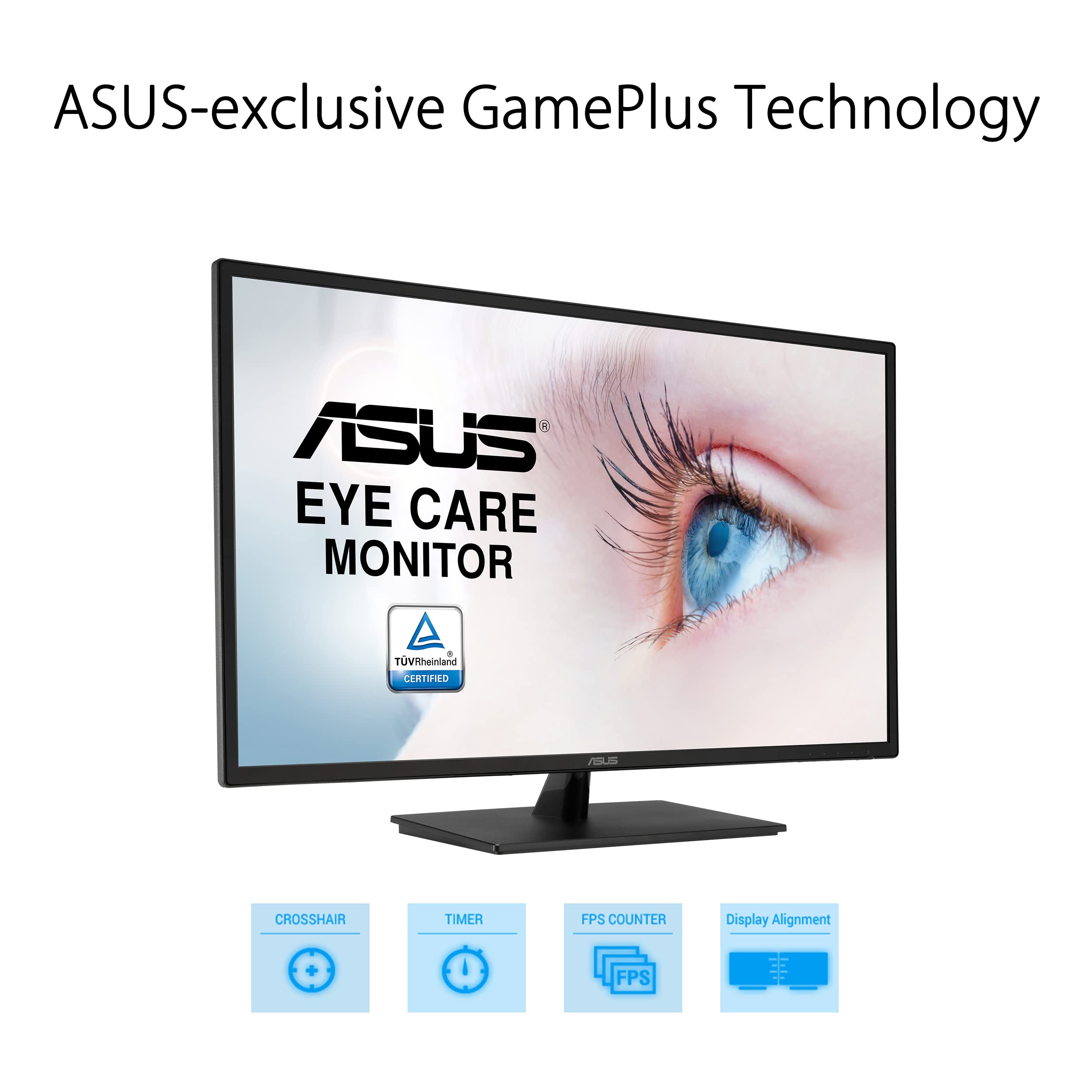 ASUS 31.5” 1080P Monitor (VA329HE) - Full HD, IPS, 75Hz, Adaptive-Sync, Eye Care, Low Blue Light, Flicker Free, HDMI, VGA, Wall Mountable, Tilt Adjustable (Renewed)