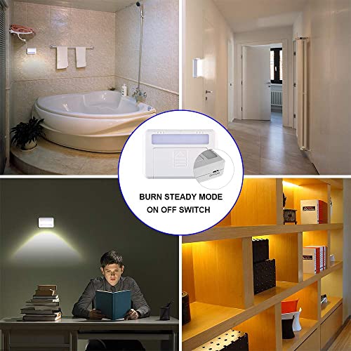 Amagle 4 Pack Magnetic Door Open Sensor Cupboard Drawer Closet Light Battery Operated Automatic Turn On Cabinet Light Stick Led Puck Lights Lighting for Wardrobe Kitchen Basement Trunk