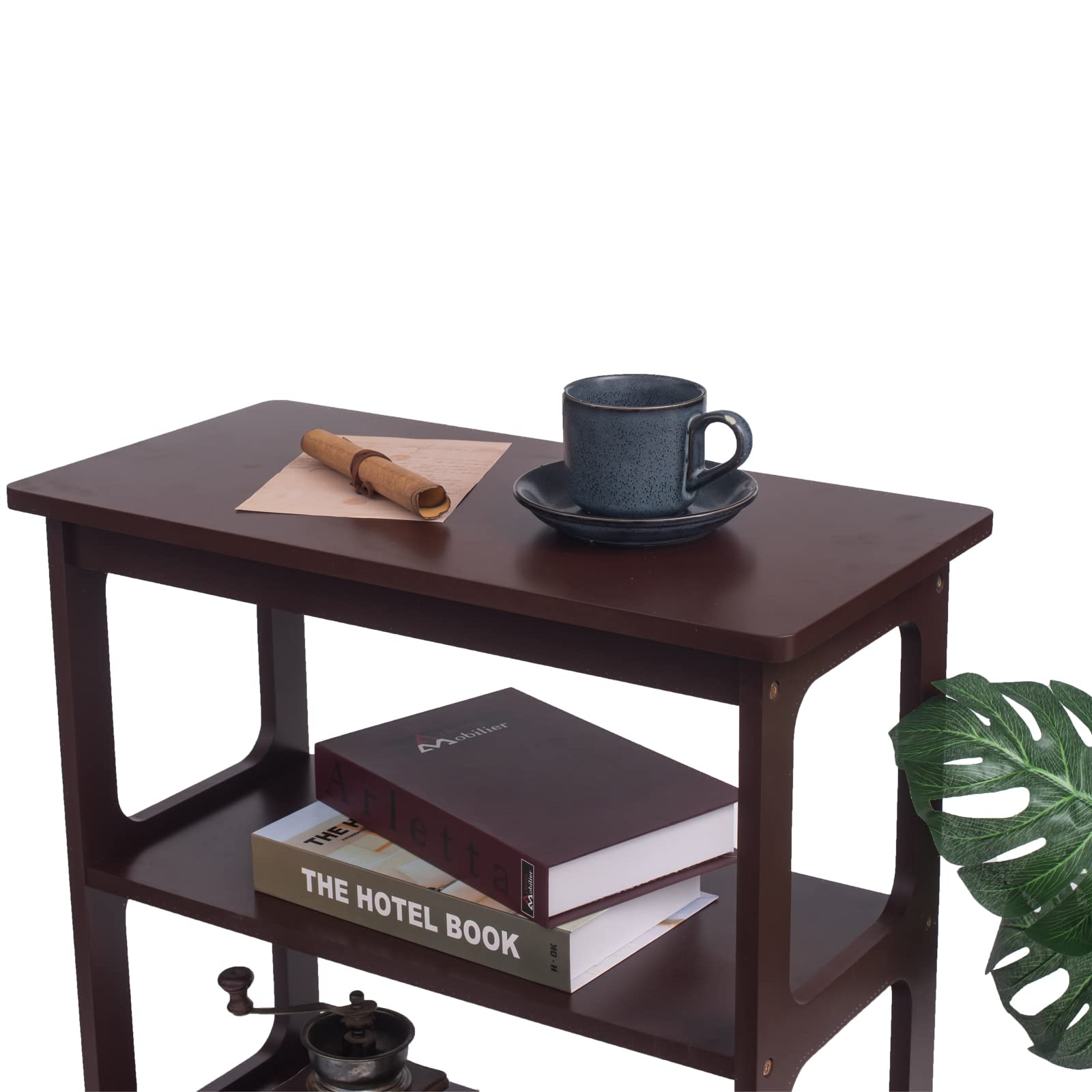 ARPHASLE Side Table, 3-Tier Narrow End Table, Slim Nightstand for Small Spaces, Hallway, Living Room, Bedroom 23.6”L x 11.8”D x 23.6”H
